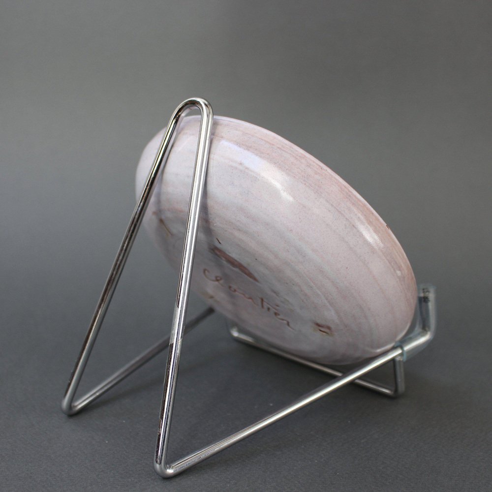 French Ceramic Bowl with Flowers Motif from Frères Cloutier, 1970s for ...