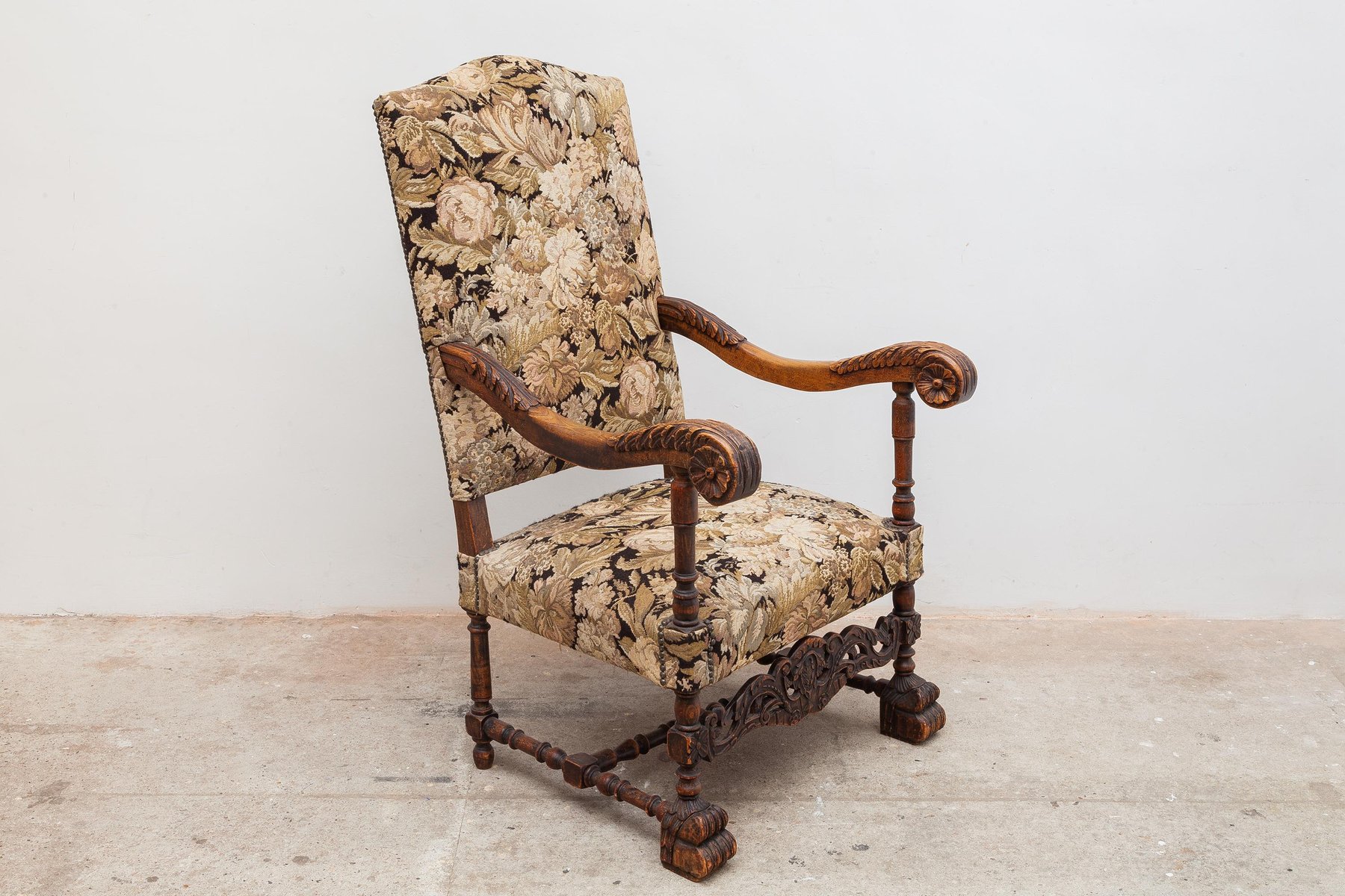 Antique High Back Parlor Chair, France for sale at Pamono