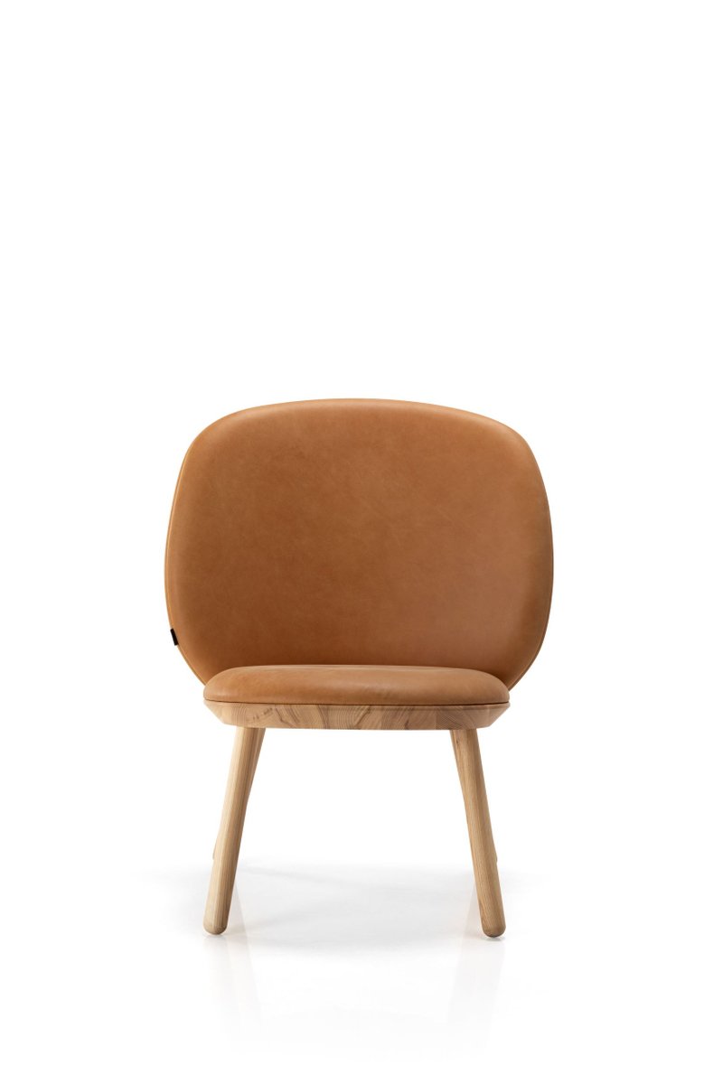 Naïve Low Chair in Vintage Cognac Leather by etc.etc. for Emko for sale ...