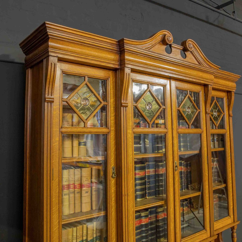 Edwardian Oak Bookcase for sale at Pamono