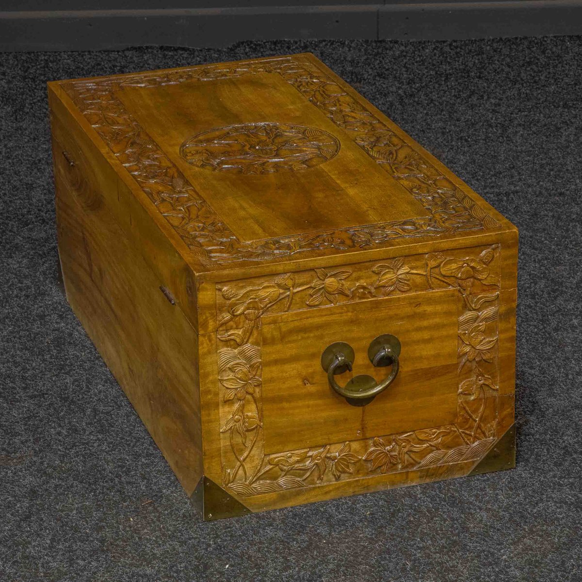 Mid 20th Century Camphor Laurel Trunk for sale at Pamono