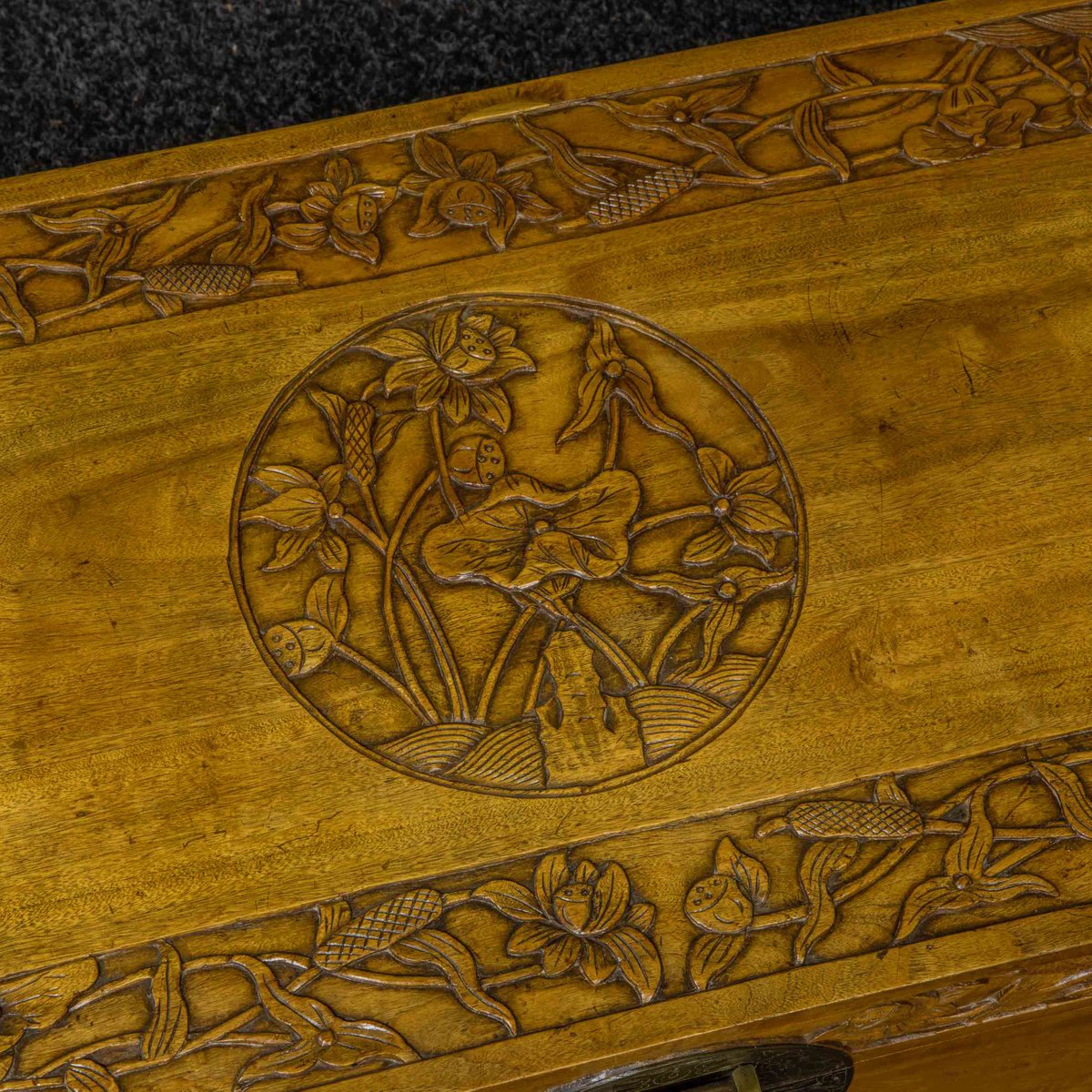 Mid 20th Century Camphor Laurel Trunk for sale at Pamono