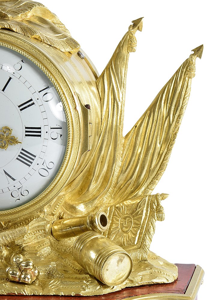 18th Century Clock with War Theme in Honor of Louis XV for sale at Pamono