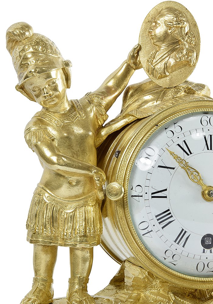 18th Century Clock with War Theme in Honor of Louis XV for sale at Pamono