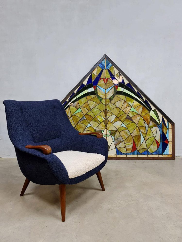 Mid-Century Stained Glass Church Window for sale at Pamono