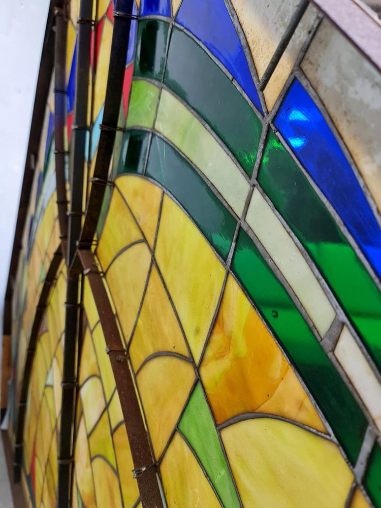 Mid-Century Stained Glass Church Window for sale at Pamono