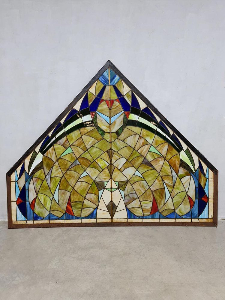 Mid-Century Stained Glass Church Window for sale at Pamono