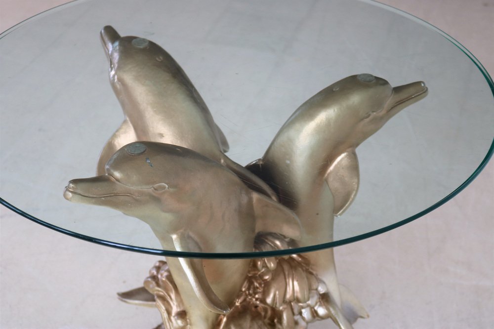Vintage Golden Dolphins Table for sale at Pamono