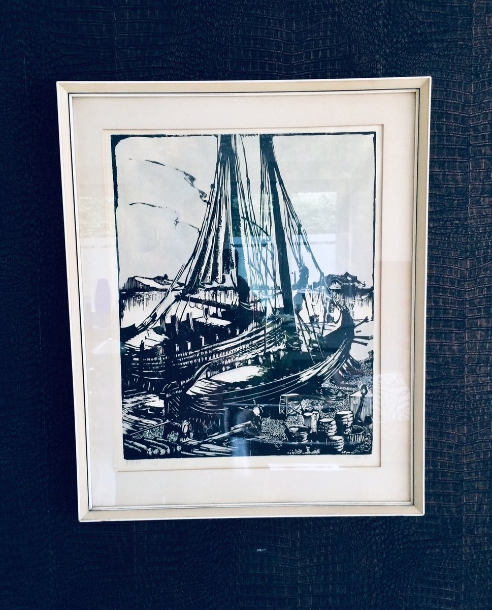 Rein Snapper, Holzdruck, Dutch Harbour, 1967 bei Pamono kaufen