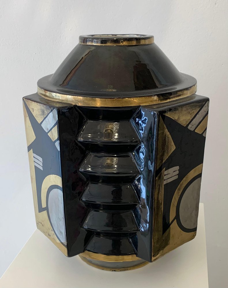 Art Deco Ceramic Vase by Robert Lallemant, France, 1940s for sale at Pamono