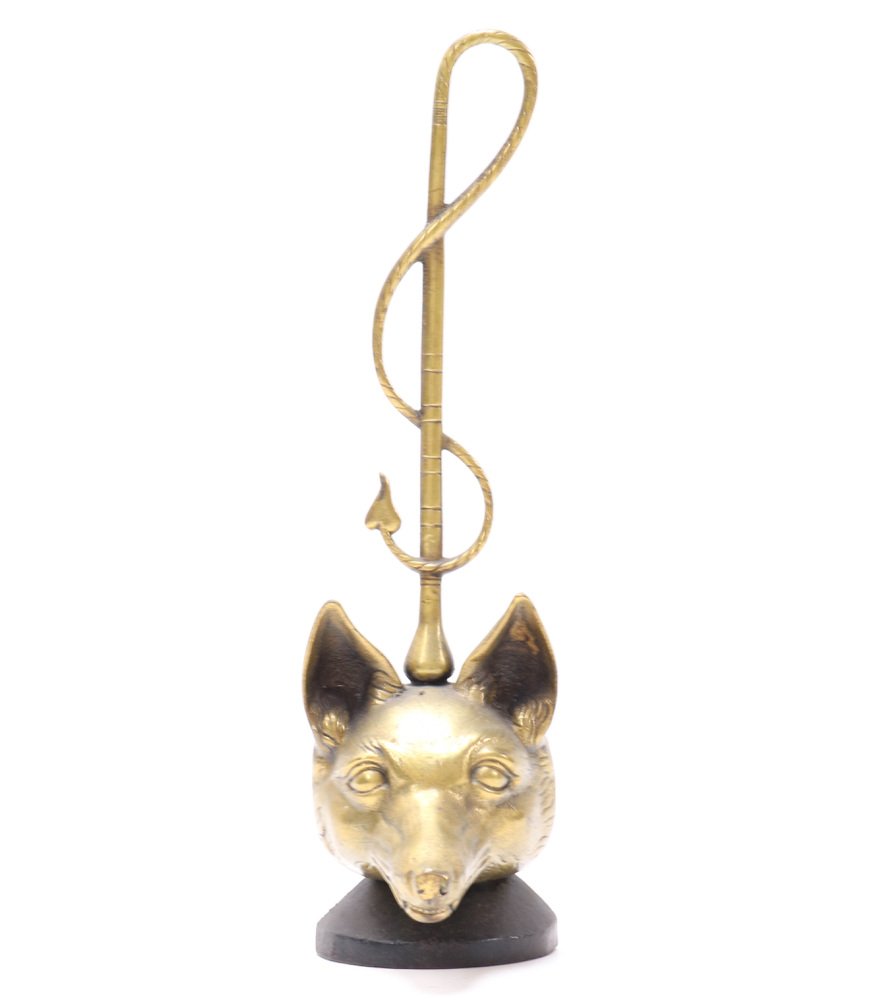 English Brass and Iron Fox Head Door Stop by Peerage, 1920s for sale at ...