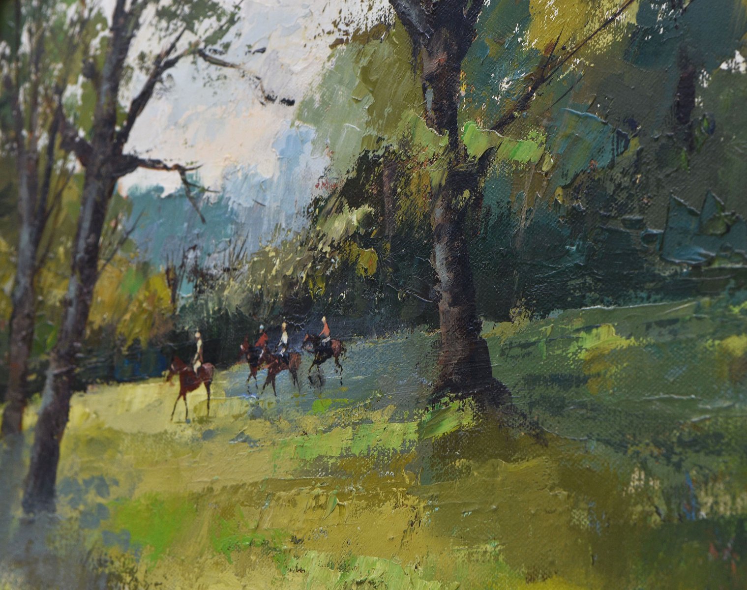 Mark Randall, Training Jockeys, Oil Painting for sale at Pamono