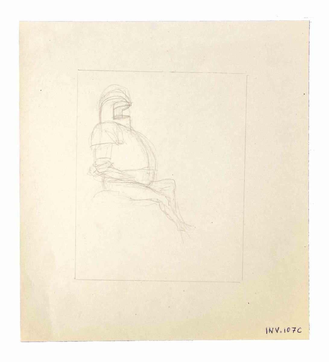 Leo Guida, Ritter, Originalzeichnung, 1970er bei Pamono kaufen