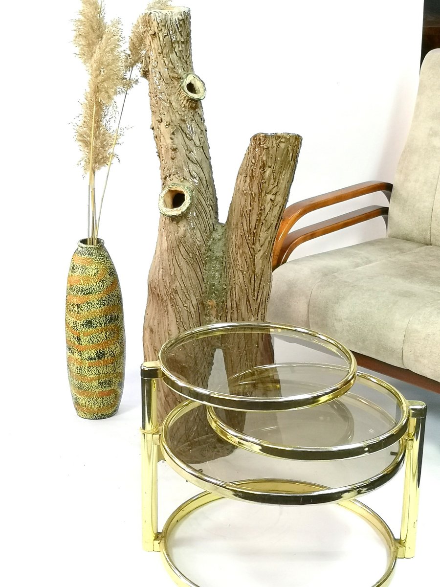 Large Ceramic Tree Trunk Decorative Planter, 1970s for sale at Pamono