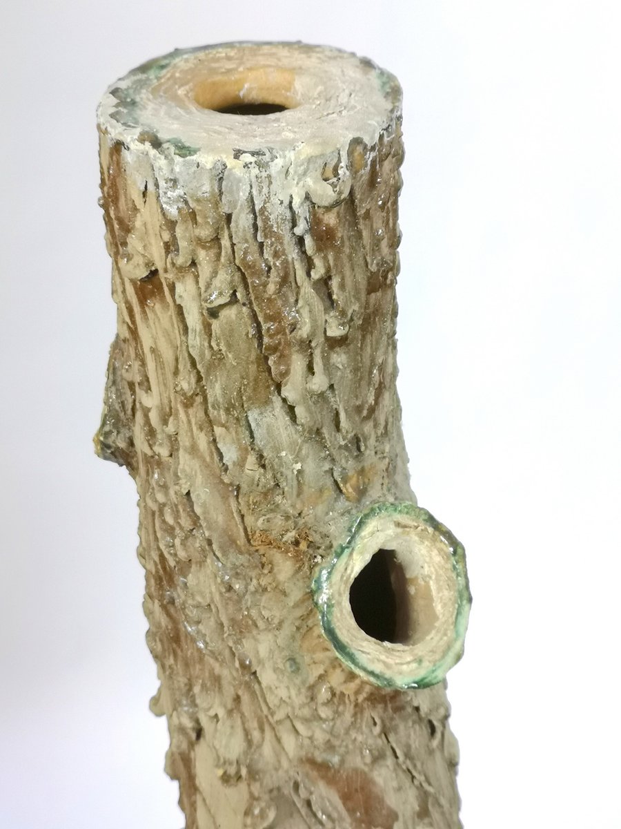 Large Ceramic Tree Trunk Decorative Planter, 1970s for sale at Pamono