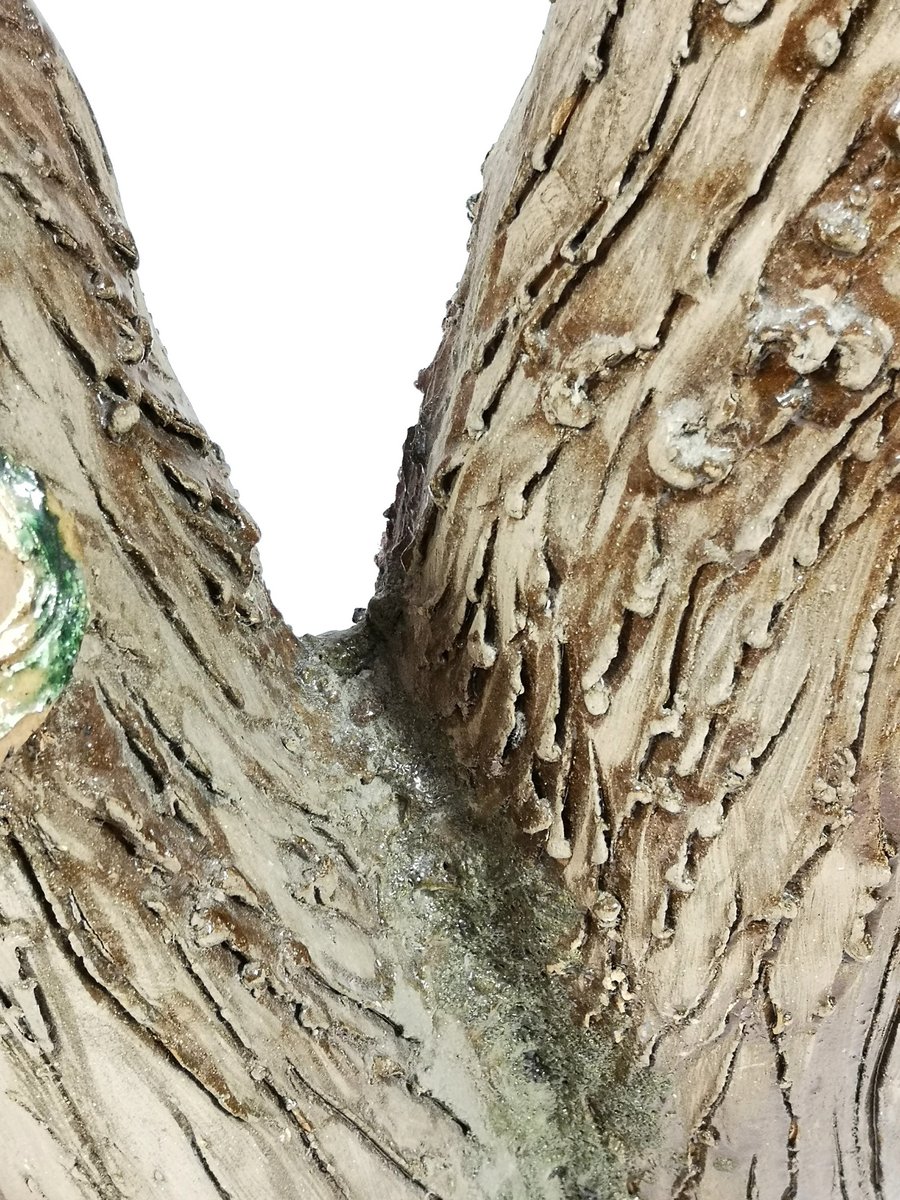 Large Ceramic Tree Trunk Decorative Planter, 1970s for sale at Pamono