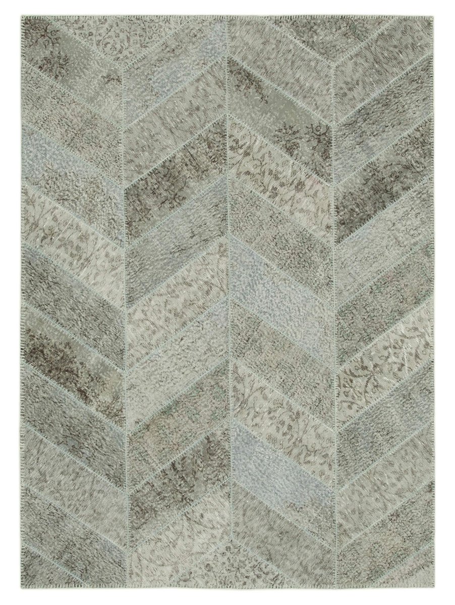 Modern Grey Patchwork Rug for sale at Pamono