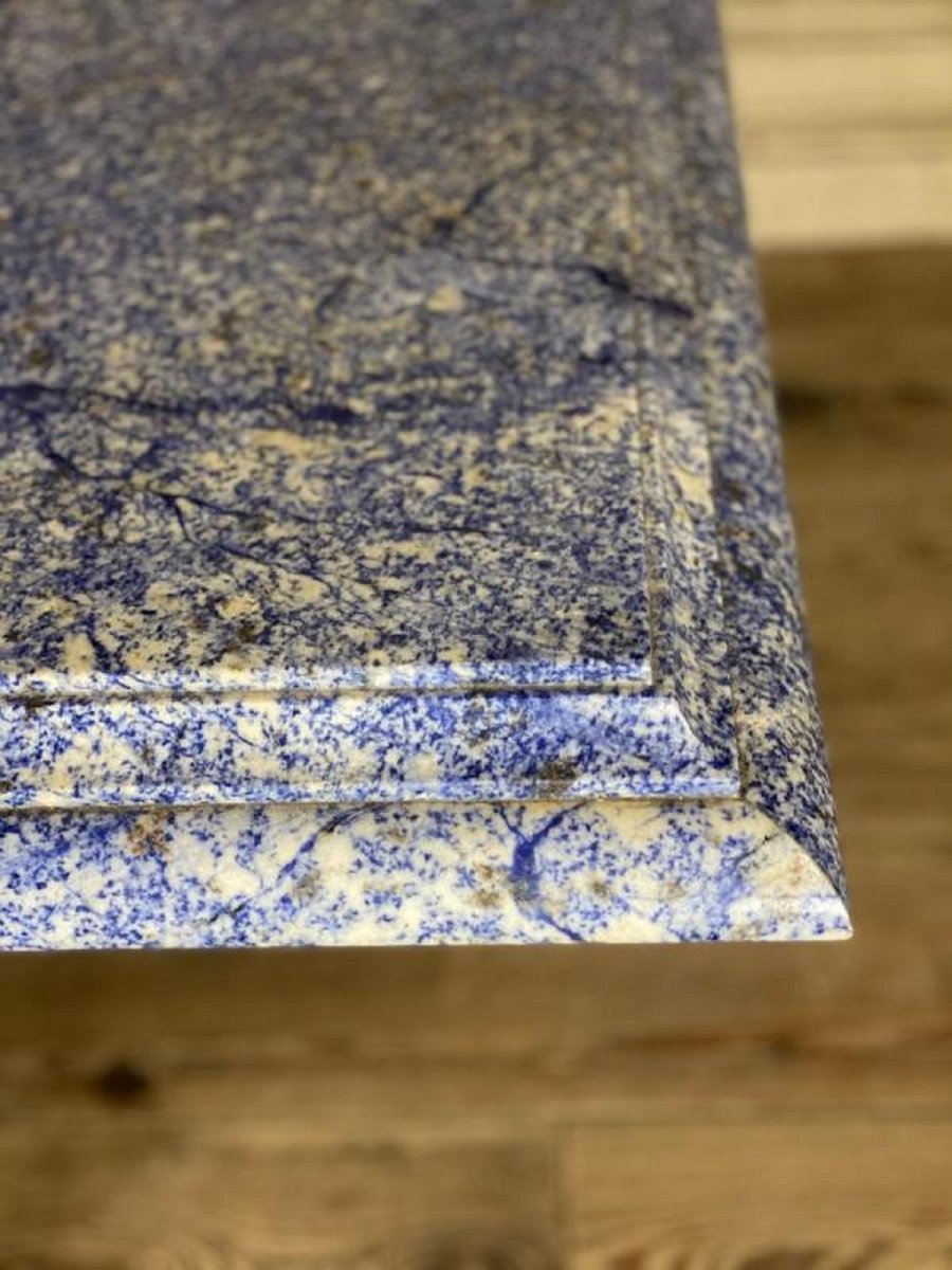 Table in Blue Azul Granite and Limestone, 1980s for sale at Pamono