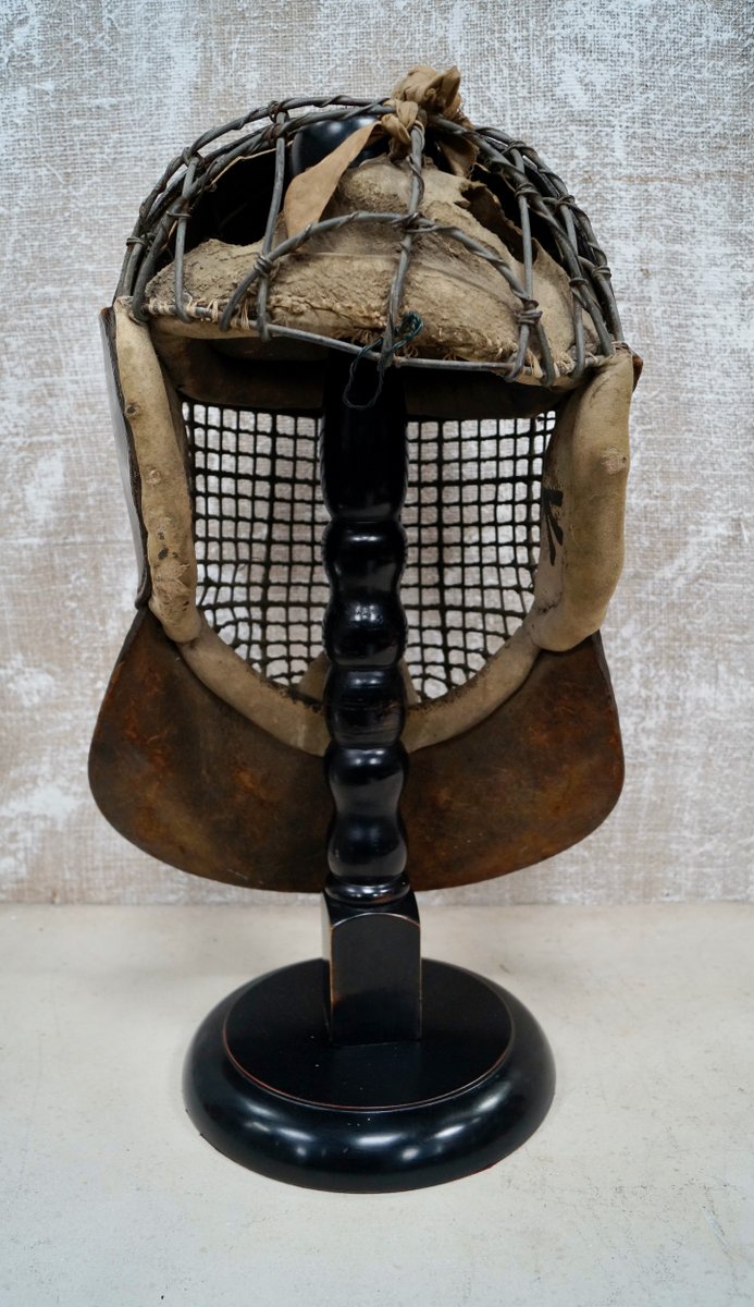 Antique Japanese Kendo Mask on Stand for sale at Pamono
