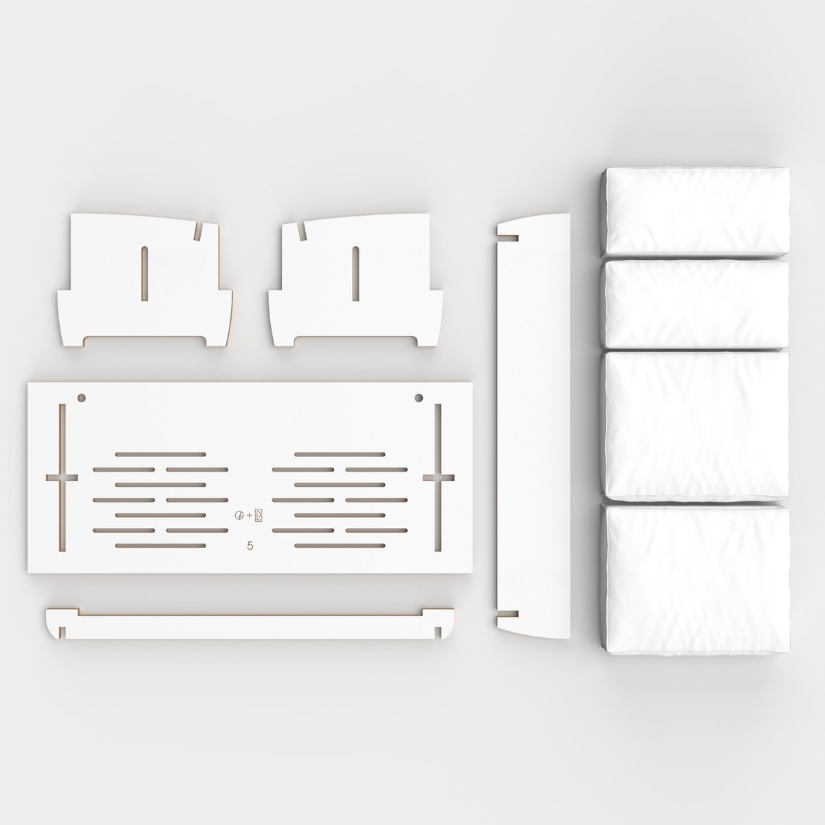 CINQUE Sofa White by Gio Aio Design for sale at Pamono