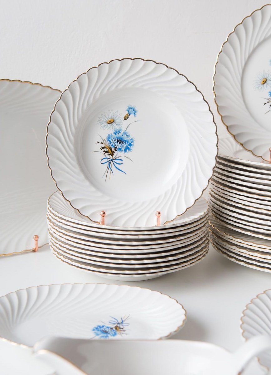 French Ceramic Dishware from Luneville, Set of 39 for sale at Pamono