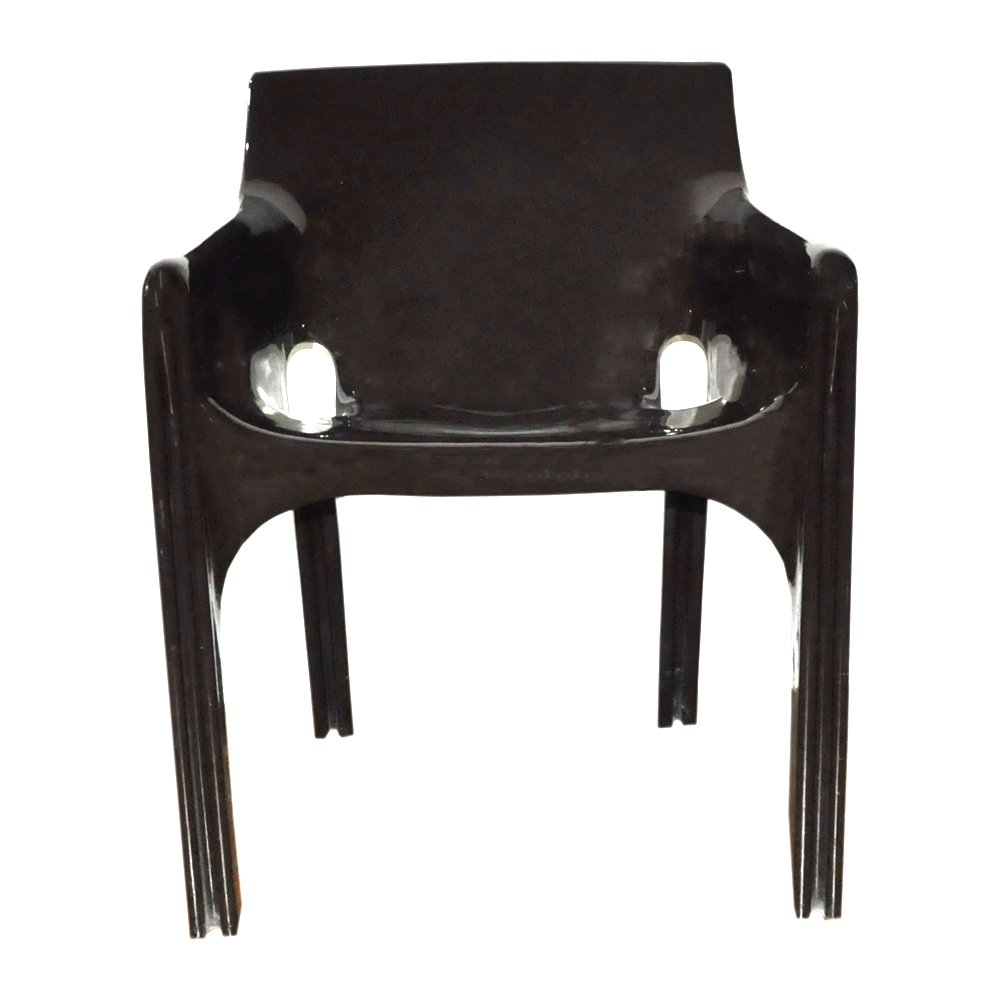 Brown Gaudi Chair by Vico Magistretti for Artemide, 1970s for sale at ...