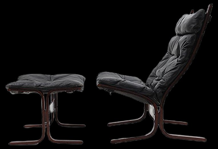 Siesta Sessel & Fußhocker von Ingmar Relling für Westnofa, 1960er, 2er ...