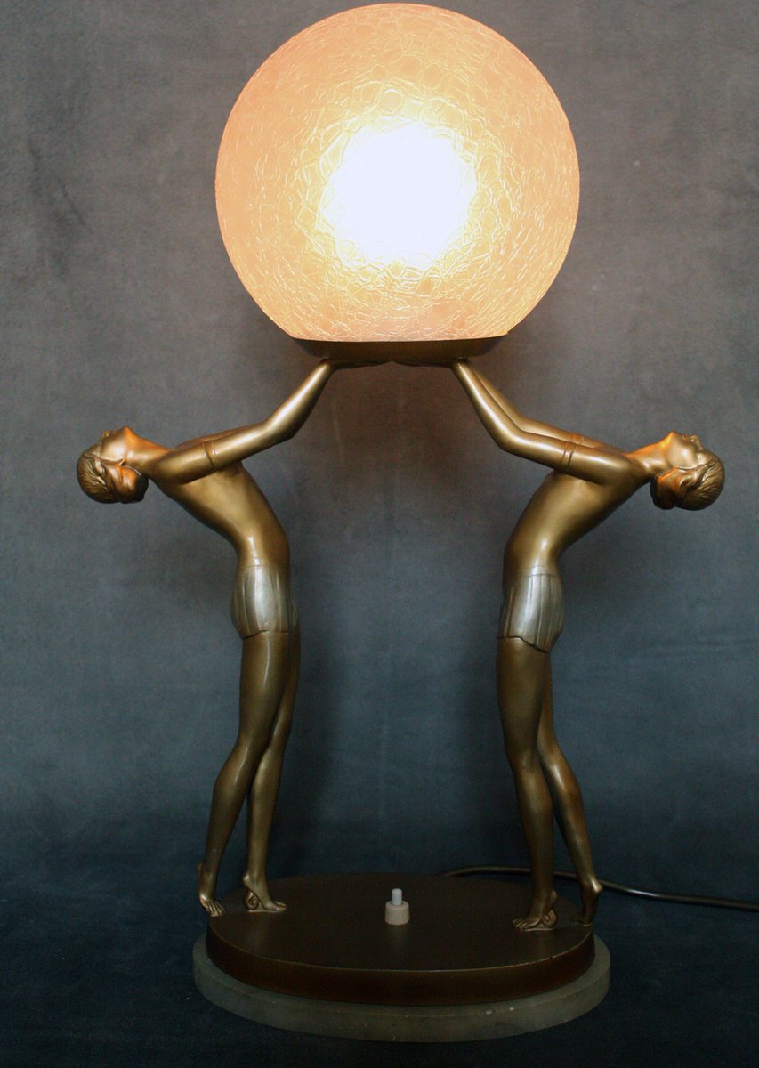 German Art Deco Figure Lamp 1930s For Sale At Pamono