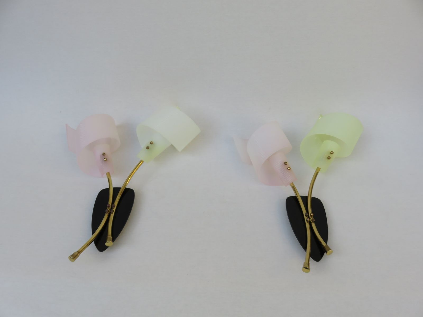 Wall Lights with Two Lights from GERU-Leuchten, 1950s, Set of 2 for ...