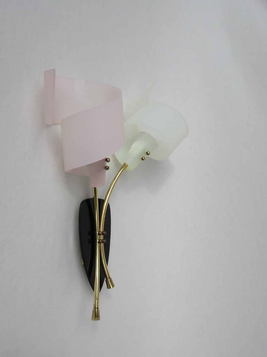 Wall Lights with Two Lights from GERU-Leuchten, 1950s, Set of 2 for ...