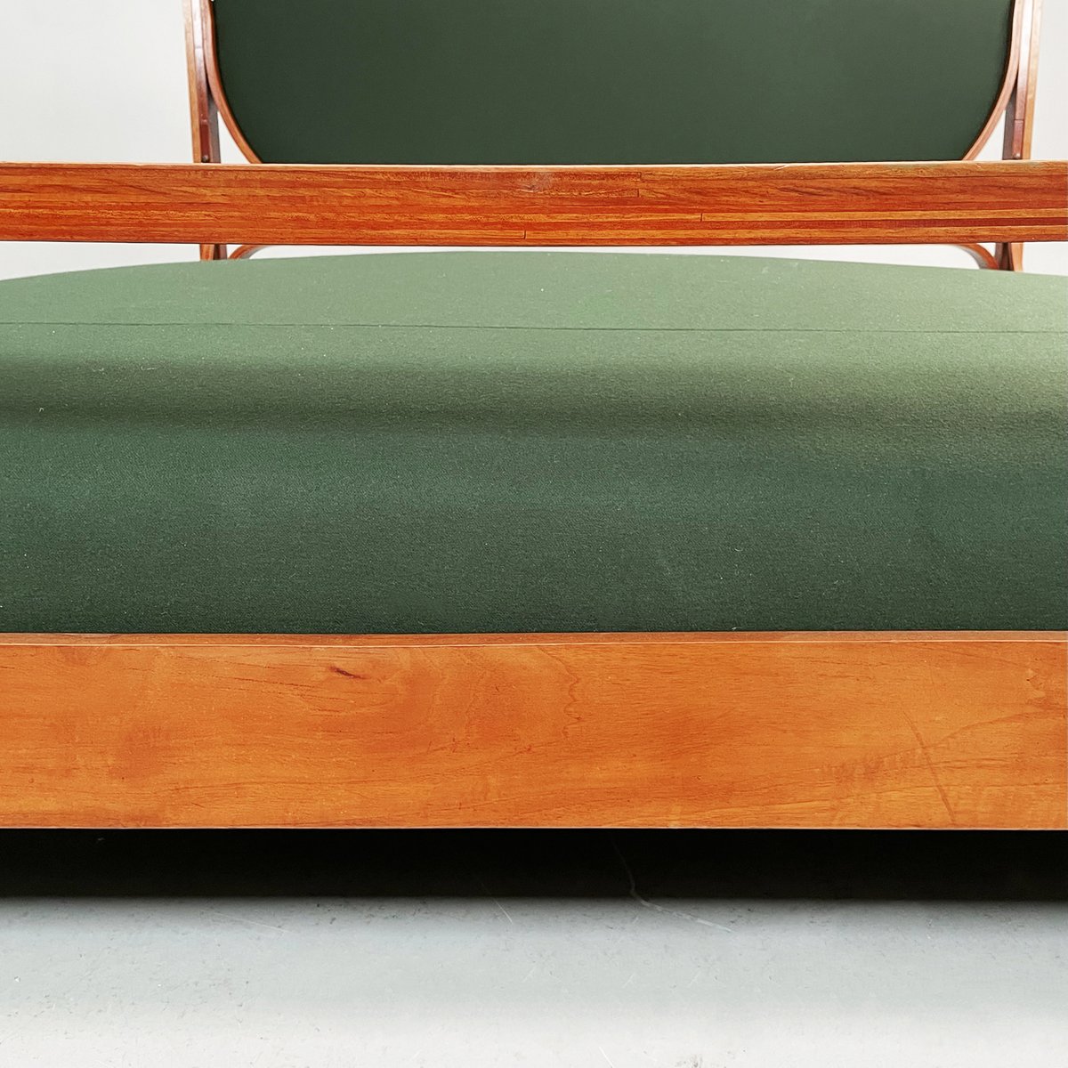 Mid-Century Italian Wood and Fabric L12 Double Bed by Fulvio Raboni ...
