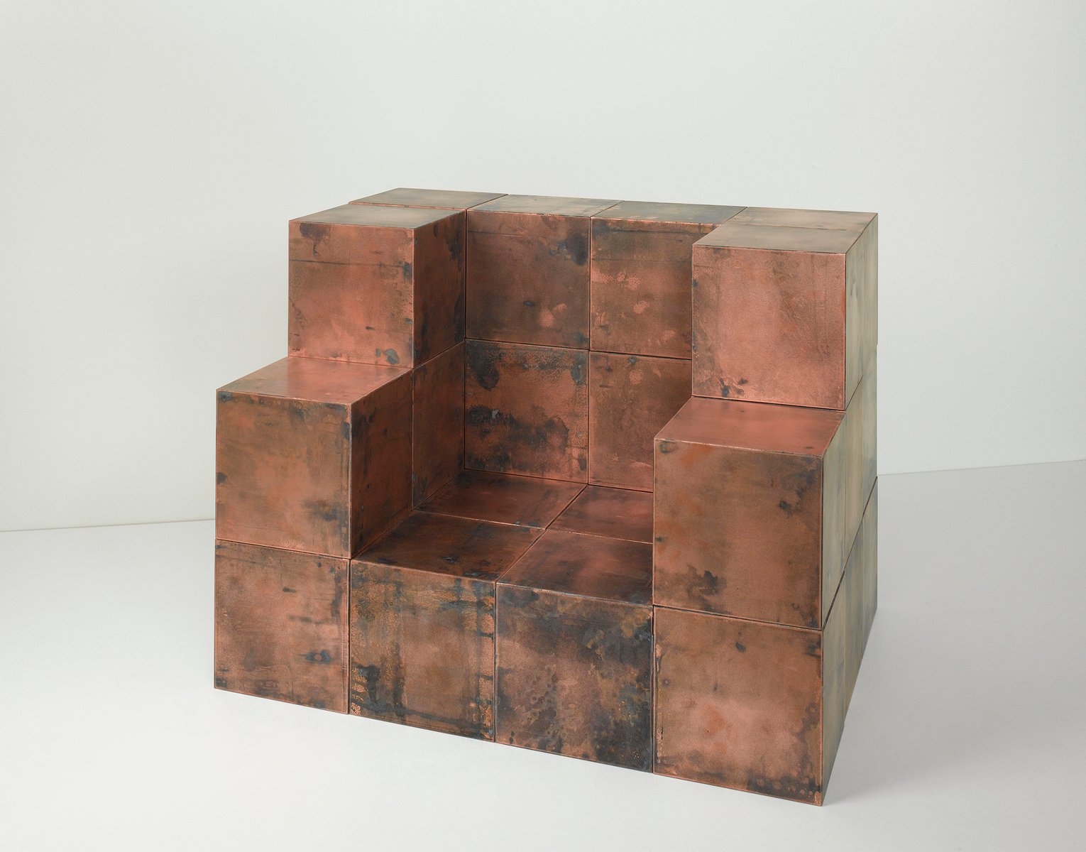 Copper Cubes by Paul Kelley, Set of 10 for sale at Pamono