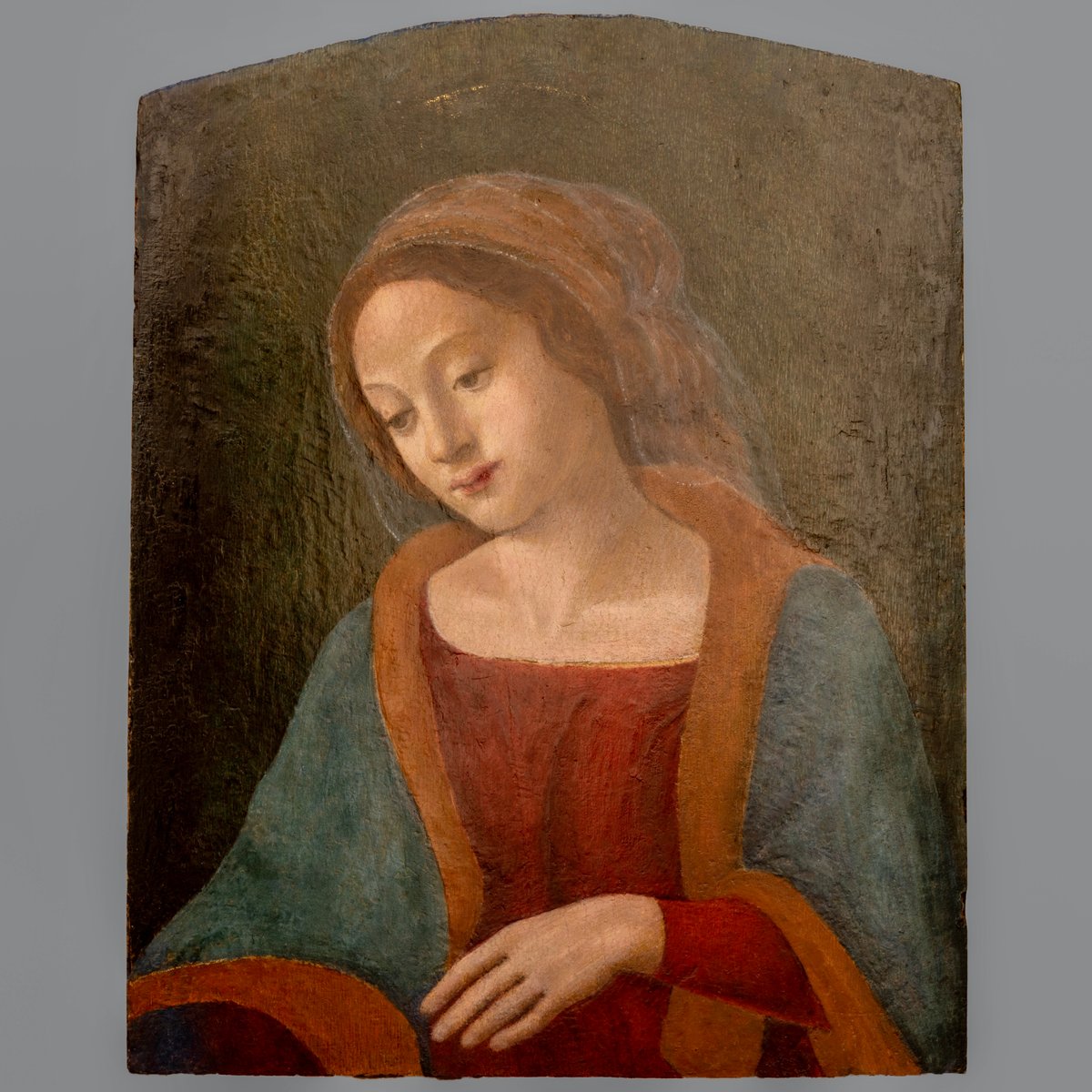 Virgin Mary, Florence, 1480s, Oil Painting on Wooden Board for sale at ...