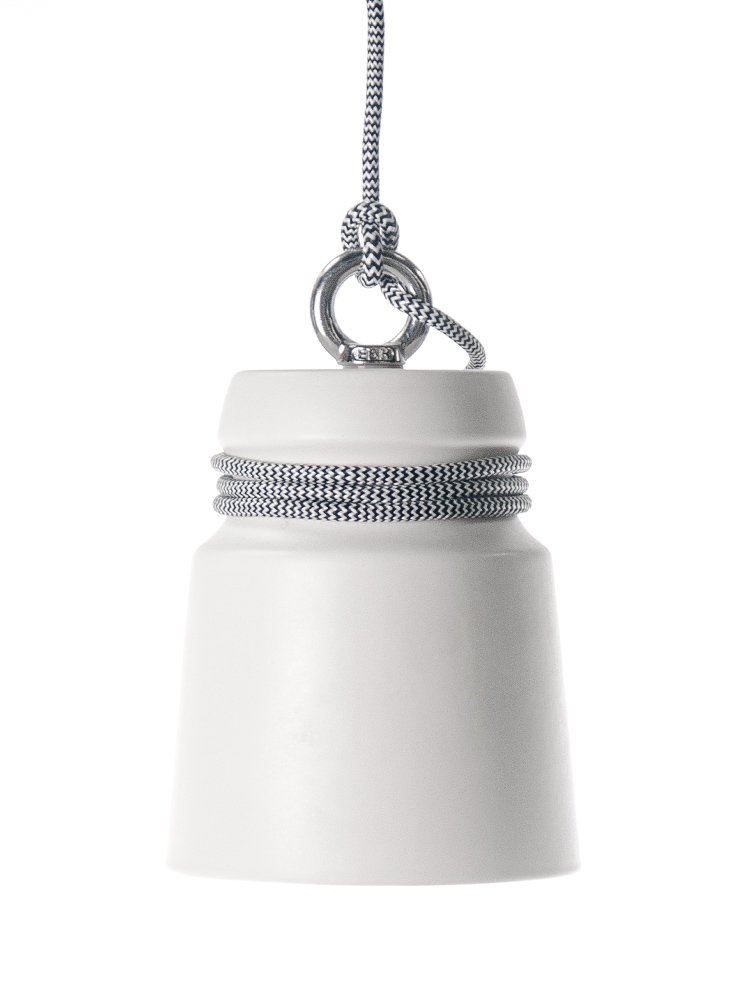 Small Cable Light in White Matte Glazed Earthenware by Patrick Hartog ...