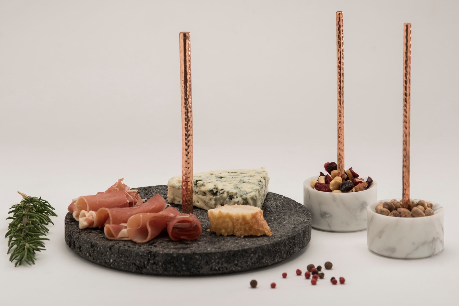 Tribu Volcanic Rock Tray and Spice Containers by Caterina Moretti and ...