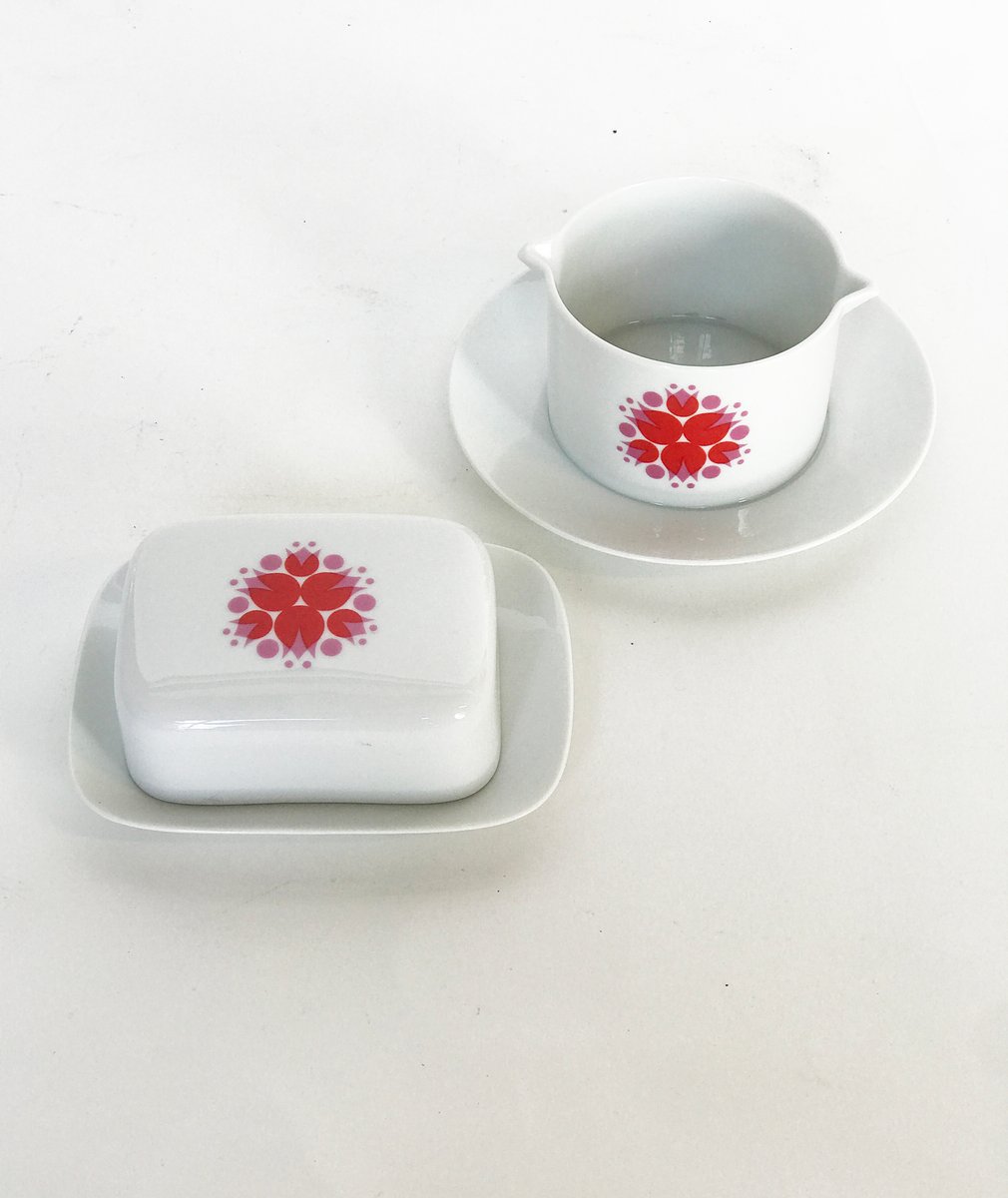 Medallion Porcelain Set by Hans Theo Baumann for Thomas, Set of 8 for ...