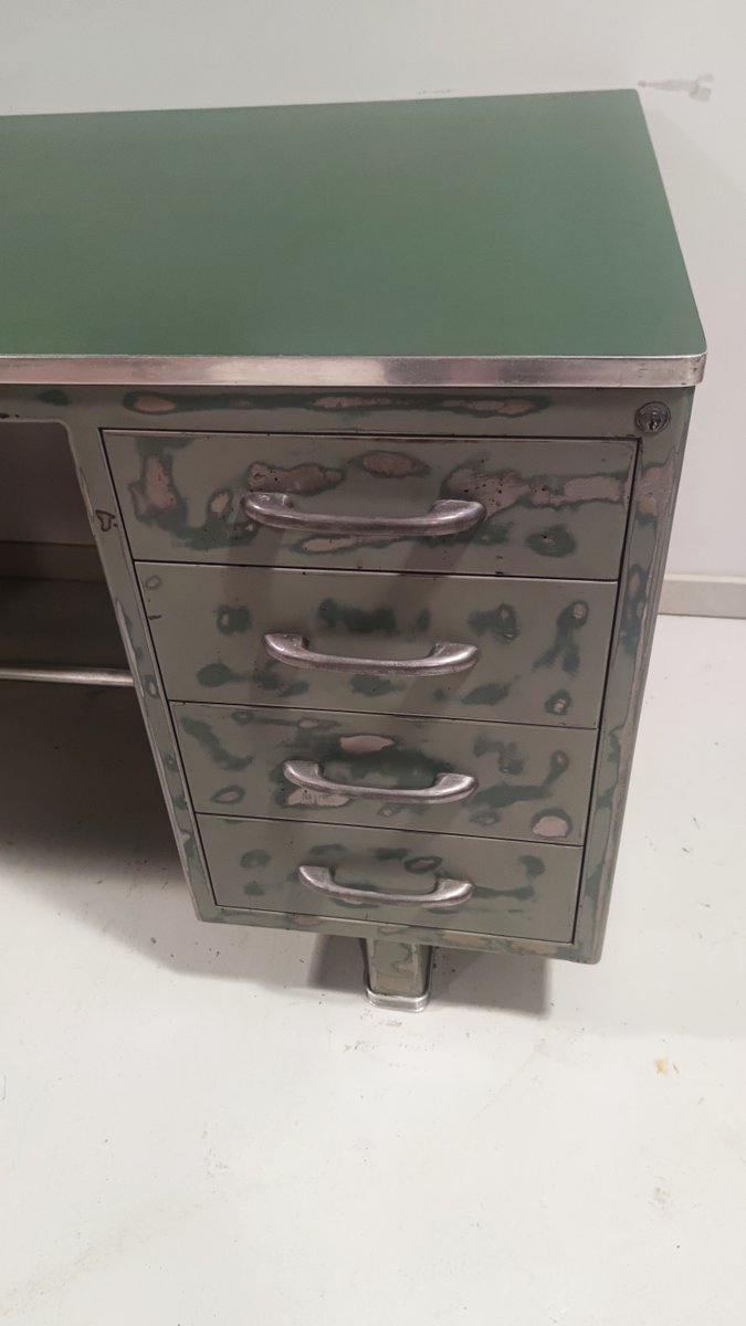 Industrial Iron Desk, 1950s for sale at Pamono