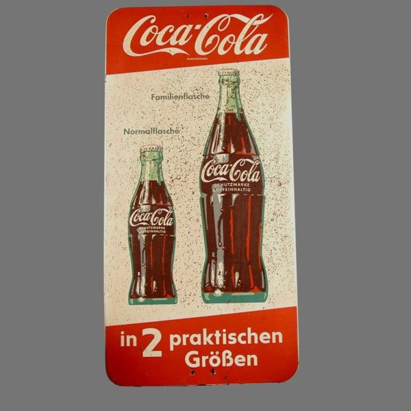 Vintage Coca Cola Advertising Sign, 1950s for sale at Pamono