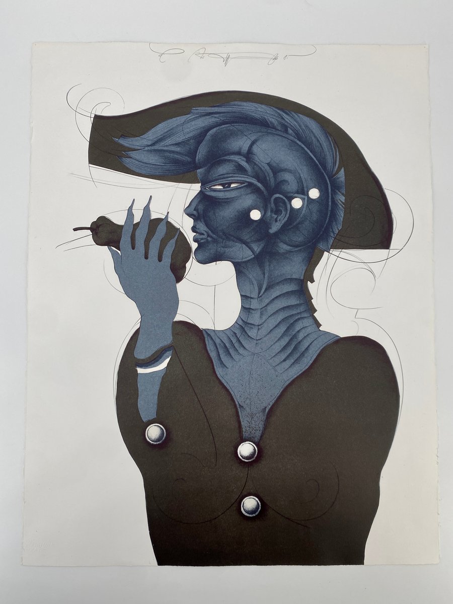 Eberhard Eggers, Eva mit Birne, 1980, Color Lithograph, Framed for sale ...