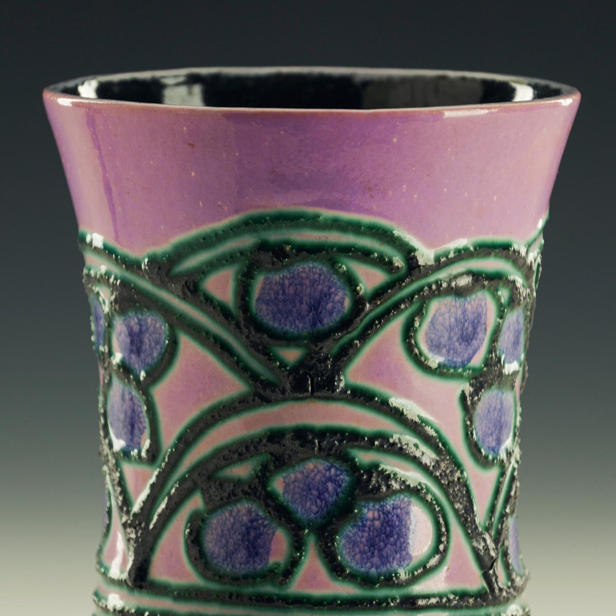 Vaso piccolo Mid-Century in ceramica di Strehla Ceramics, Germania dell ...
